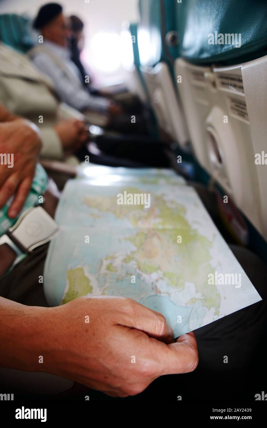 Airplane seat map hi-res stock photography and images - Alamy