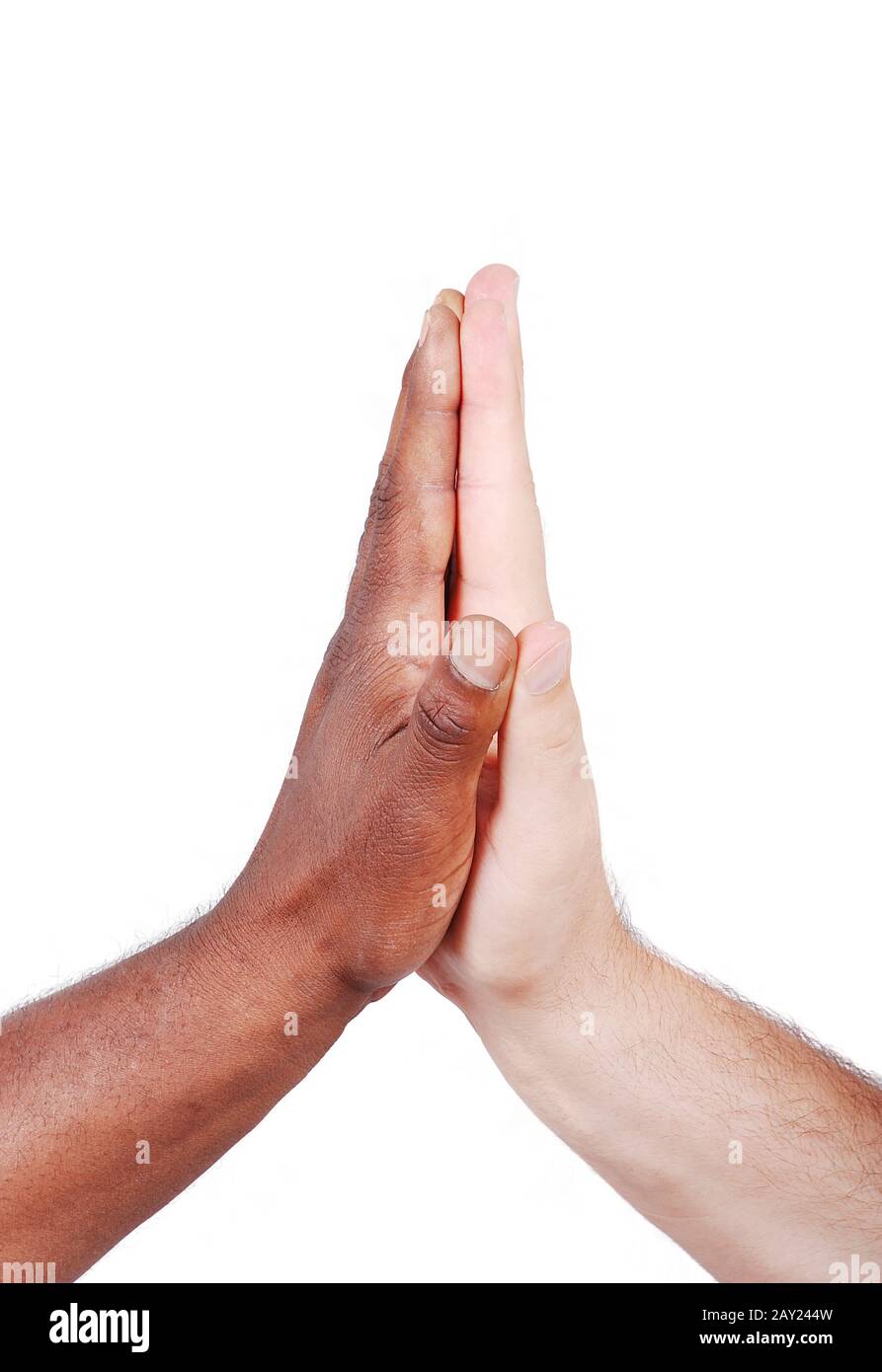 Two hands touching Stock Photo - Alamy