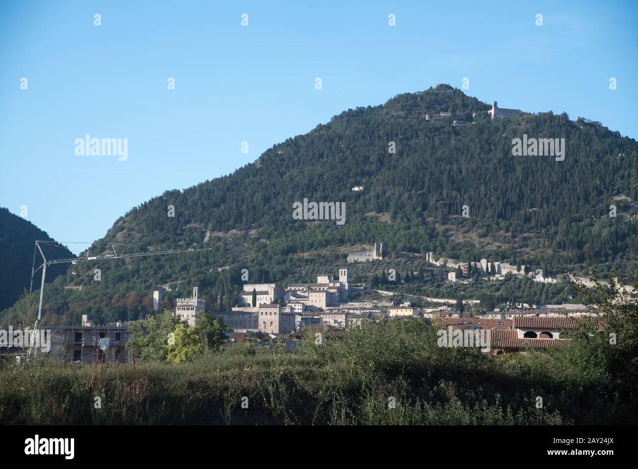 Basilica di Sant'Ubaldo (Basilica of Sant’Ubaldo) on Mount Ingino ...
