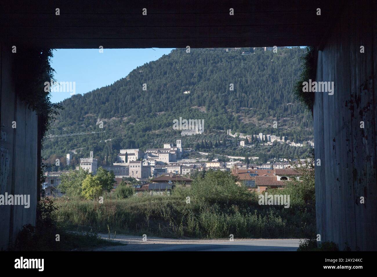 Basilica di Sant'Ubaldo (Basilica of Sant’Ubaldo) on Mount Ingino ...