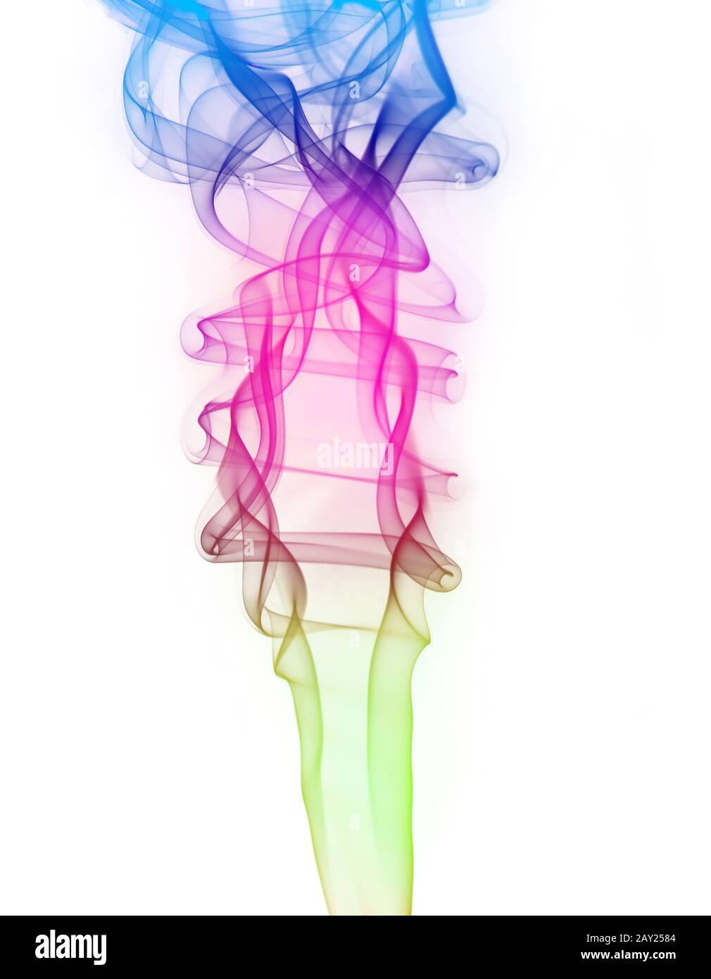 Colors of rainbow in smoke isolated Stock Photo - Alamy