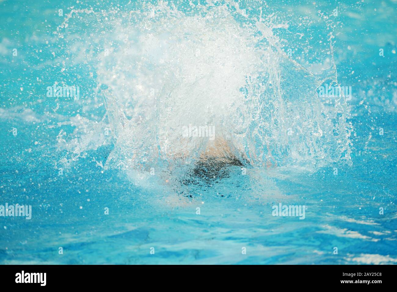 Splash on pool Stock Photo - Alamy