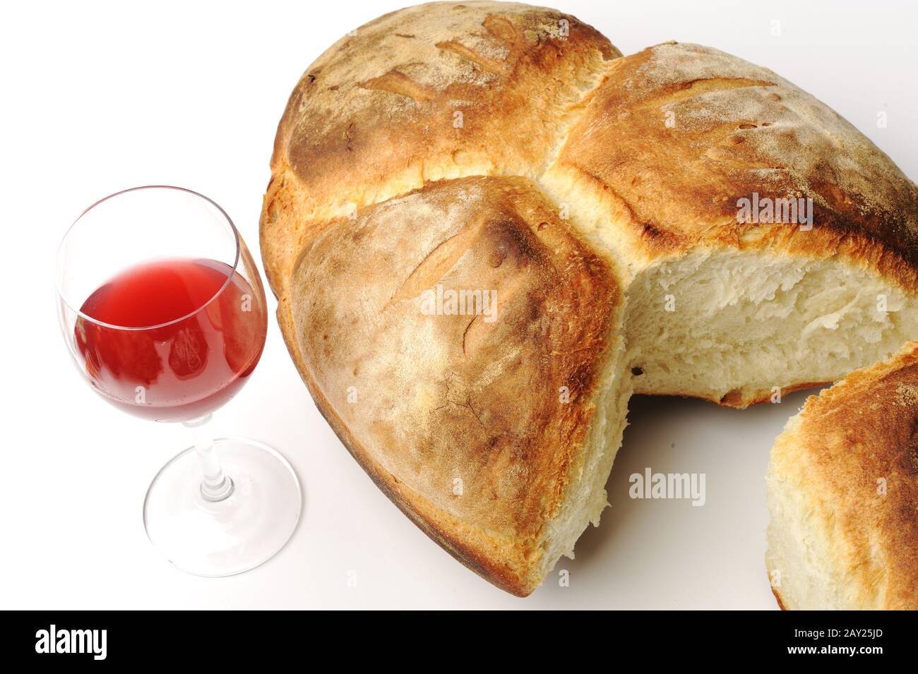 Bread and wine Stock Photo - Alamy