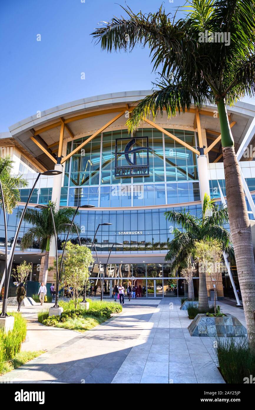 Durban, South Africa, 15th May - 2019: Exterior of shopping complex ...