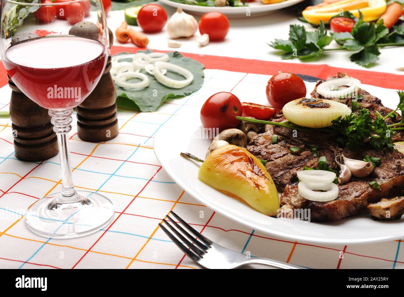 Beautiful served food on plate Stock Photo - Alamy