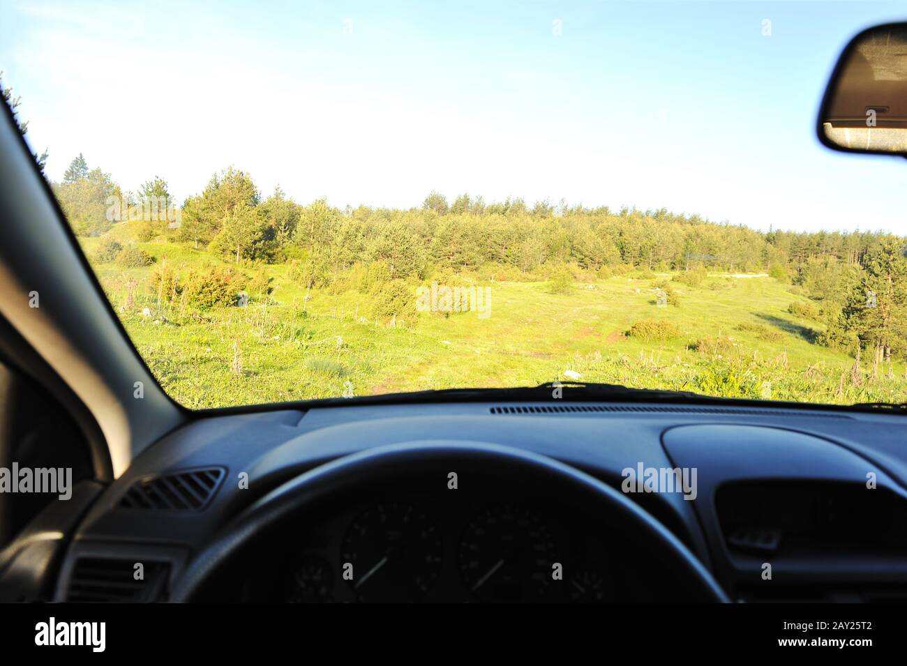 View through car window Stock Photo - Alamy