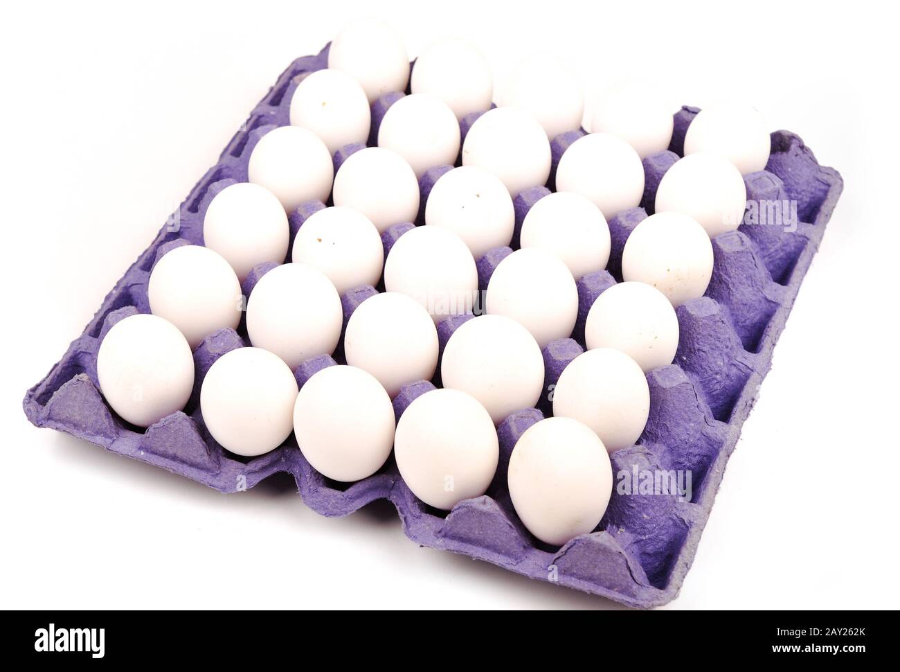 white eggs in the box isolated Stock Photo - Alamy