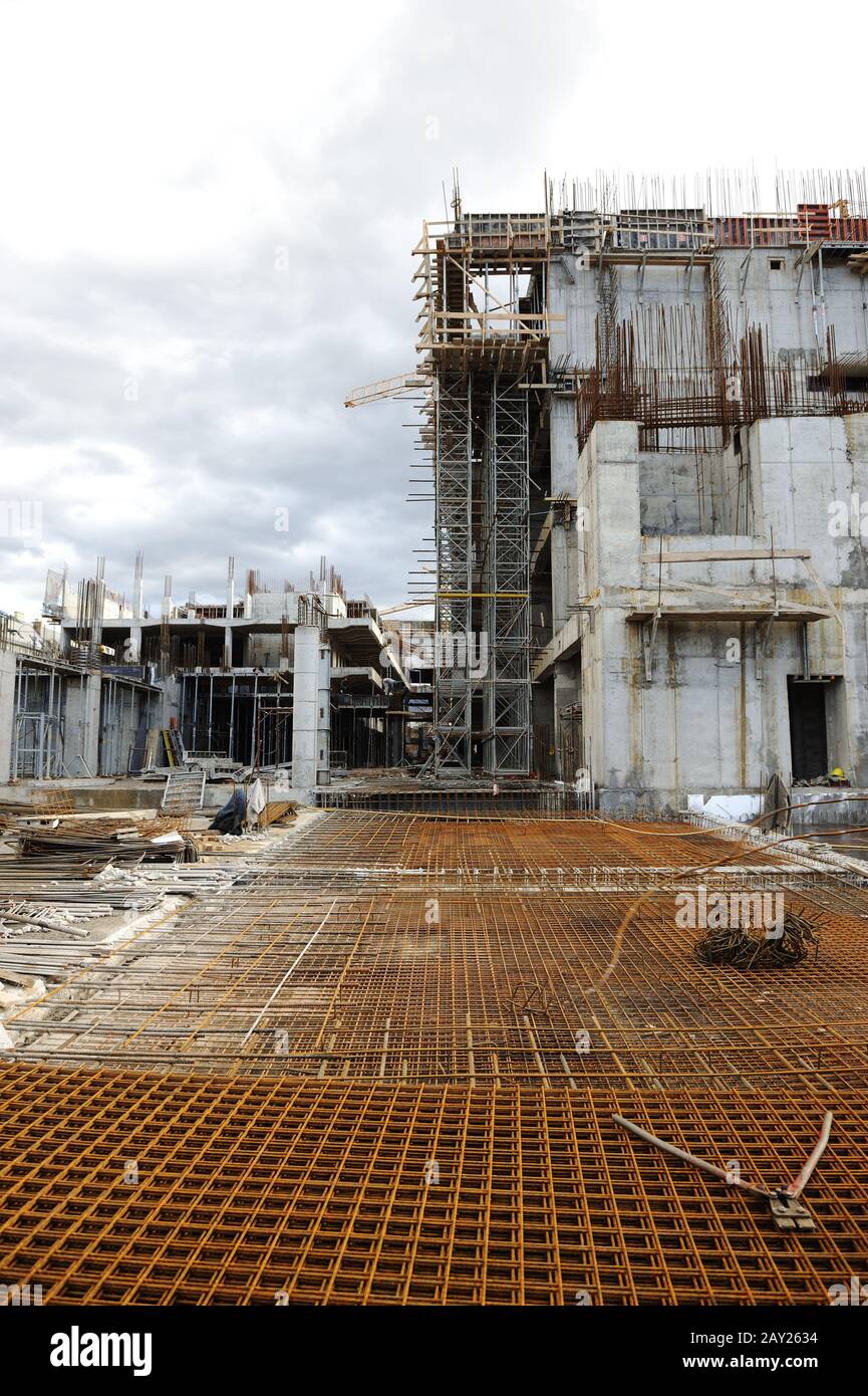Construction site of a building Stock Photo - Alamy