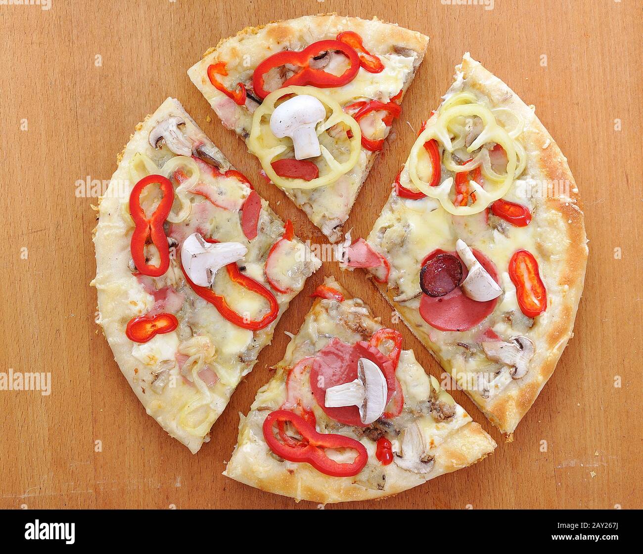 Italian pizza with many colors and ingredients Stock Photo - Alamy