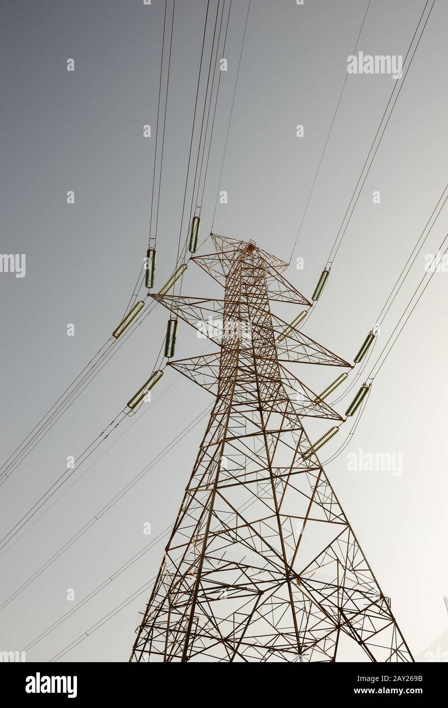 Big electric power station with cables Stock Photo - Alamy