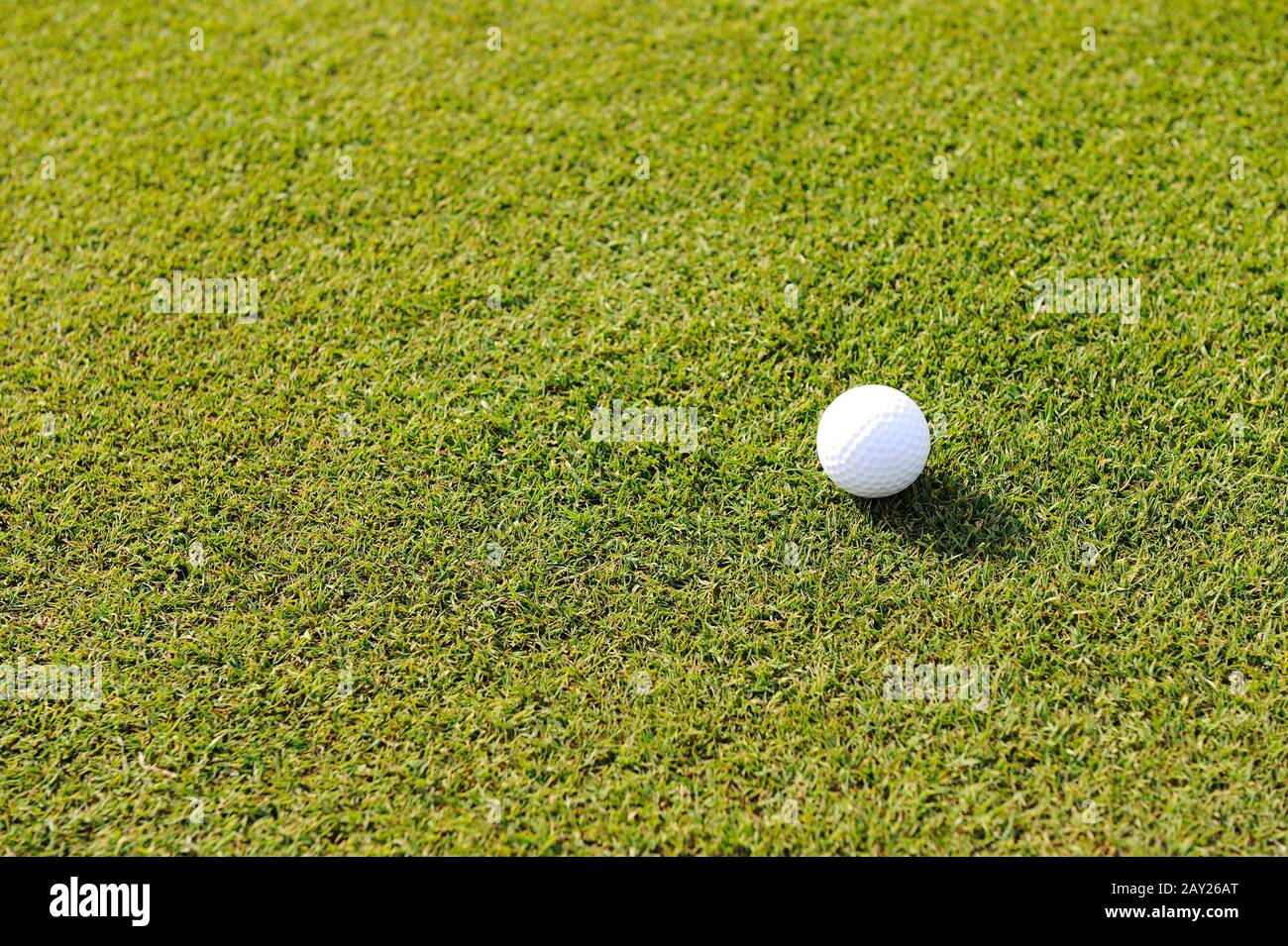 Golf ball on grass field Stock Photo - Alamy