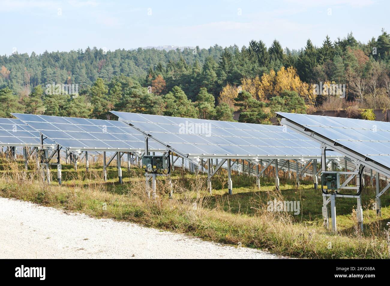 Alternative energy photovoltaic solar panels Stock Photo - Alamy