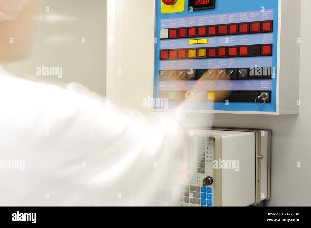 Switch panel at modern factory Stock Photo - Alamy