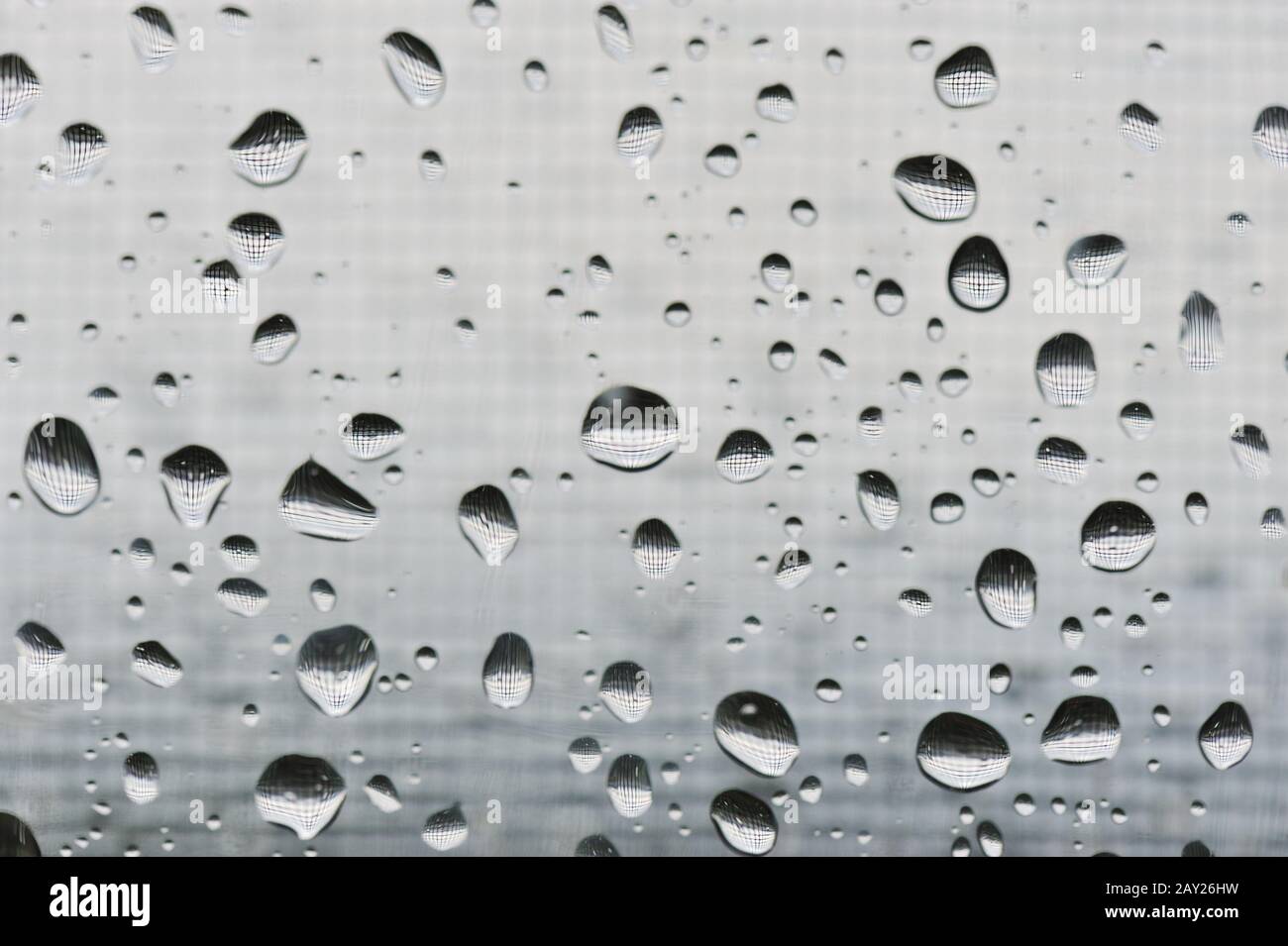 Natural big water drops on window glass Stock Photo - Alamy