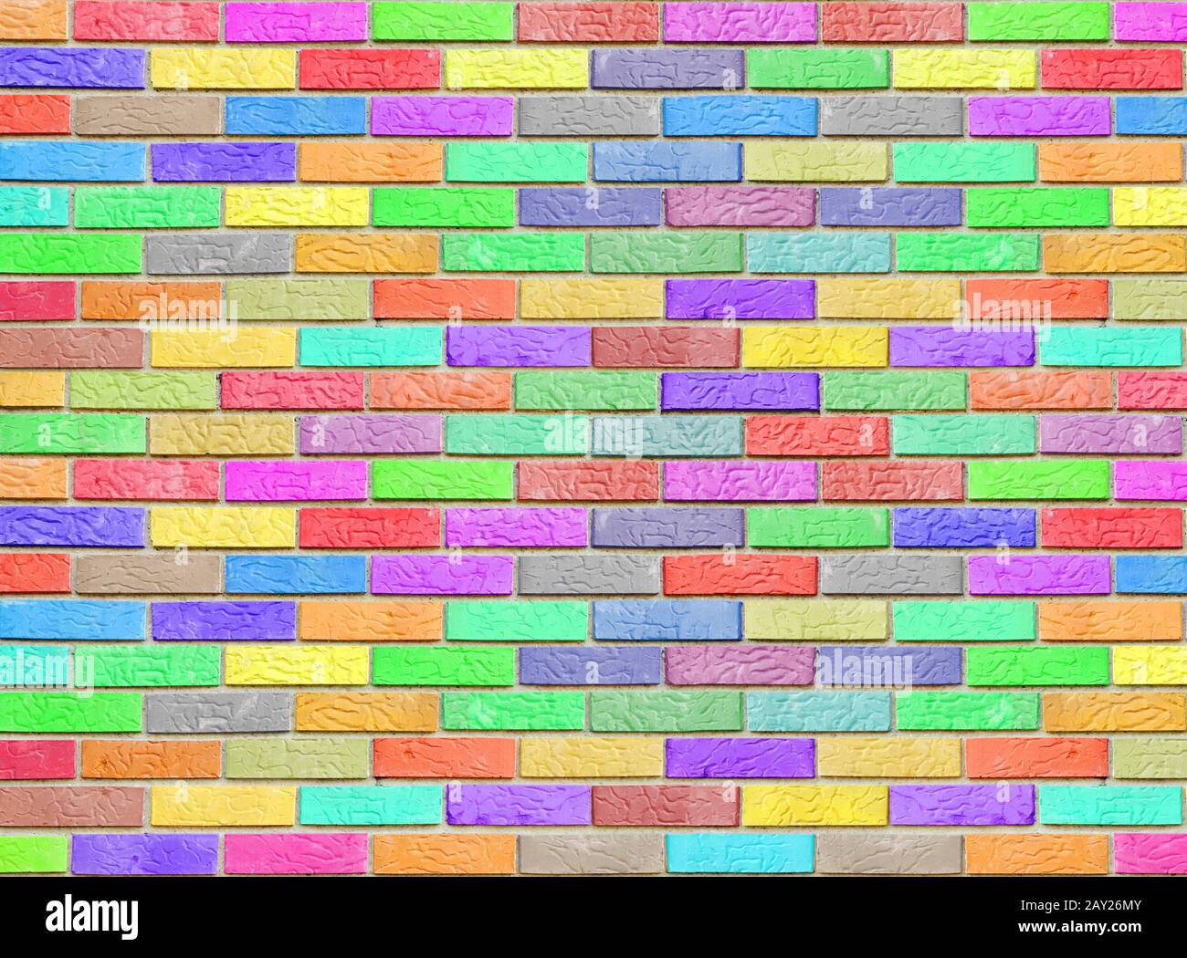 Colorful brick wall Stock Photo - Alamy