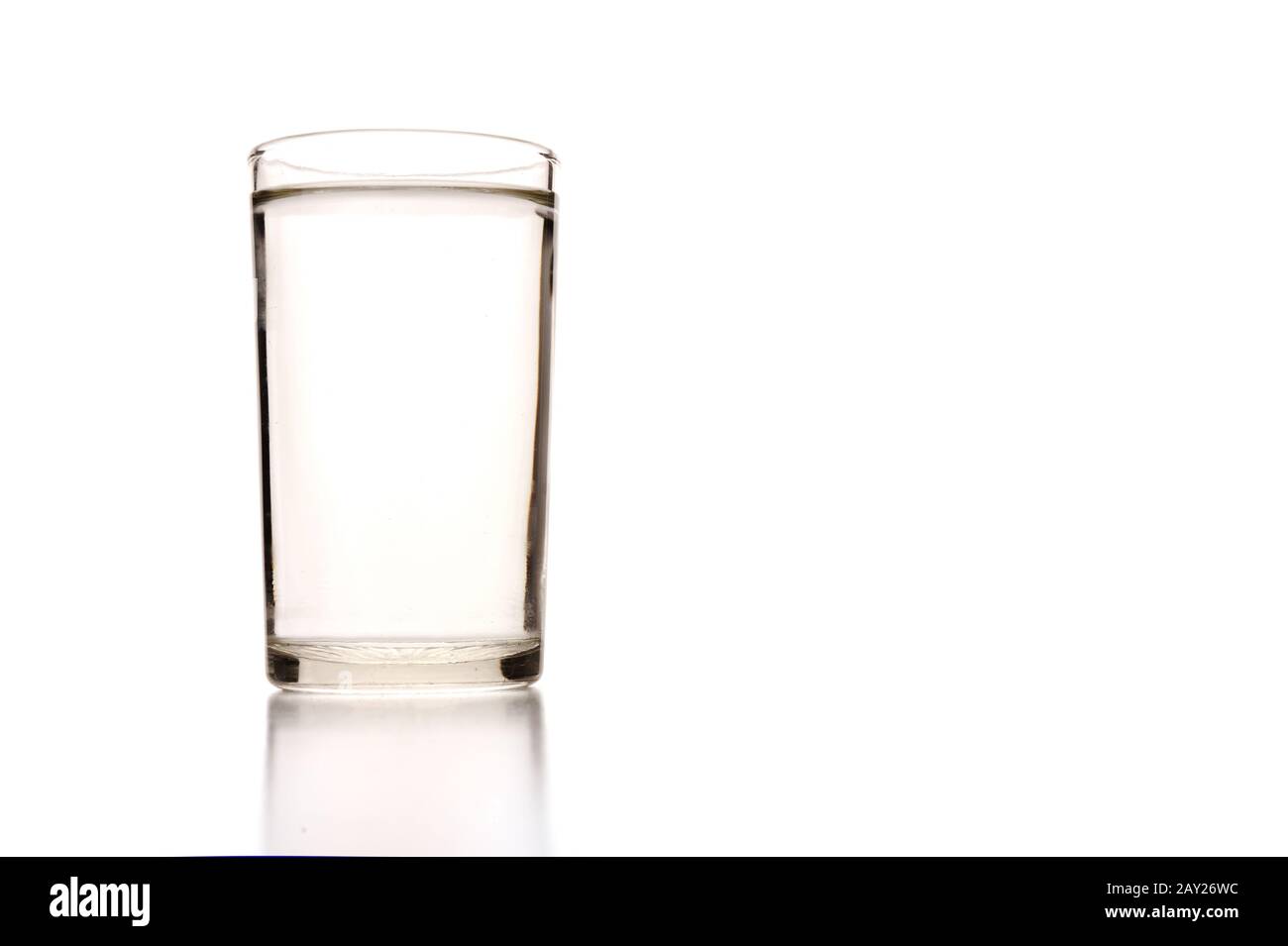 Pure water, glass isolated, large copy space Stock Photo - Alamy