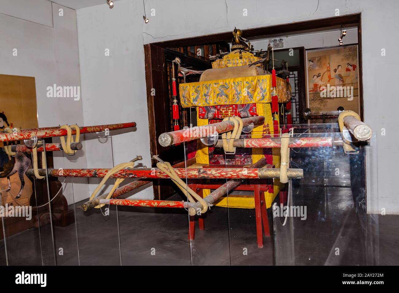 The royal litter (jiao) in the Palace Museum (Forbidden City), Beijing ...