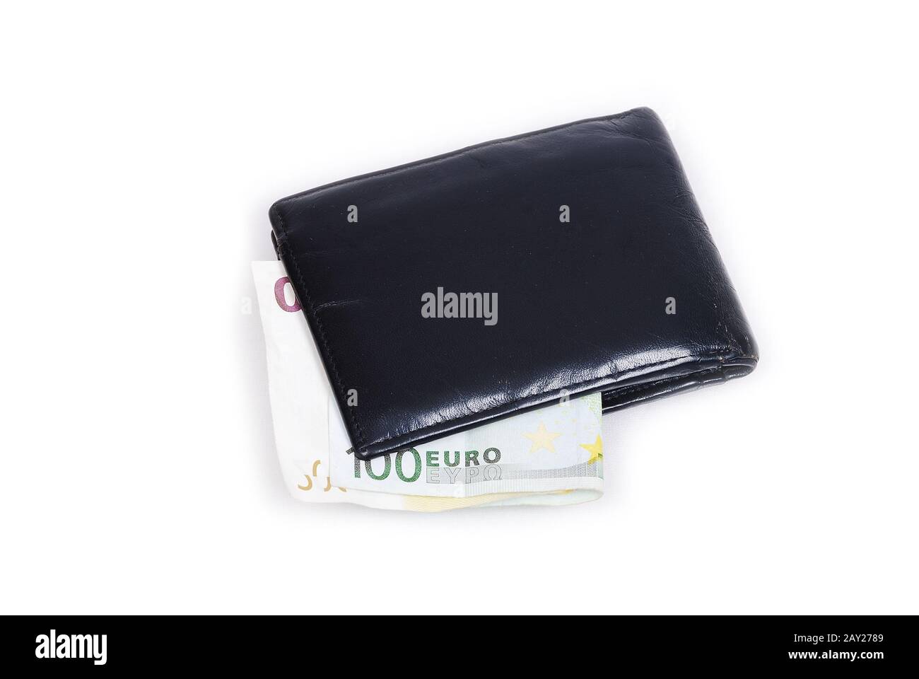 Euro money in wallet isolated Stock Photo - Alamy