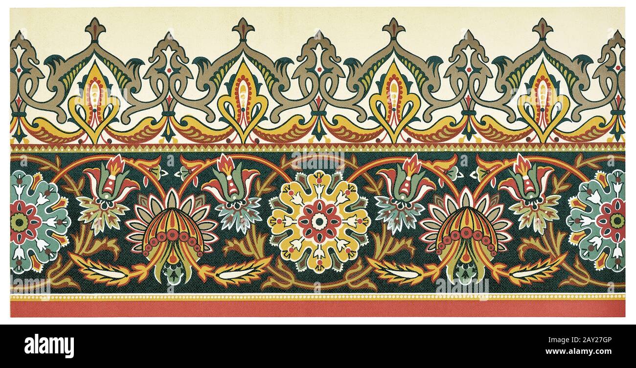 Indian Style patterns, from Decorative Designs 1892 Stock Photo - Alamy