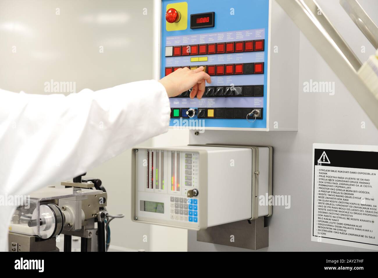 Switch panel at modern factory Stock Photo - Alamy