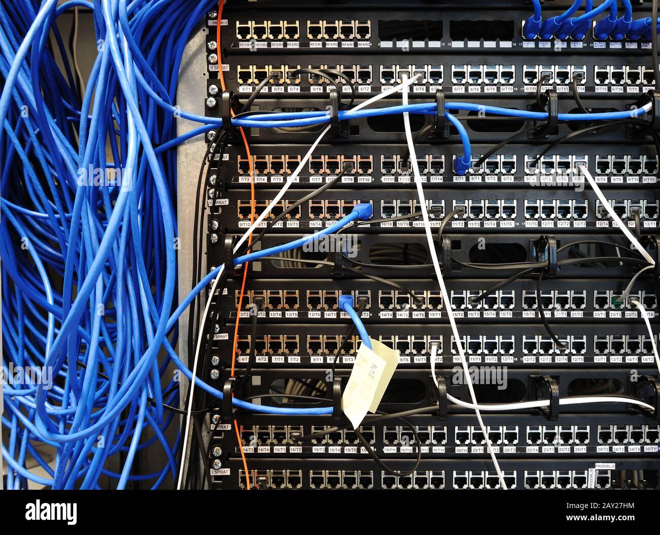 Wires of internet router connectors Stock Photo - Alamy
