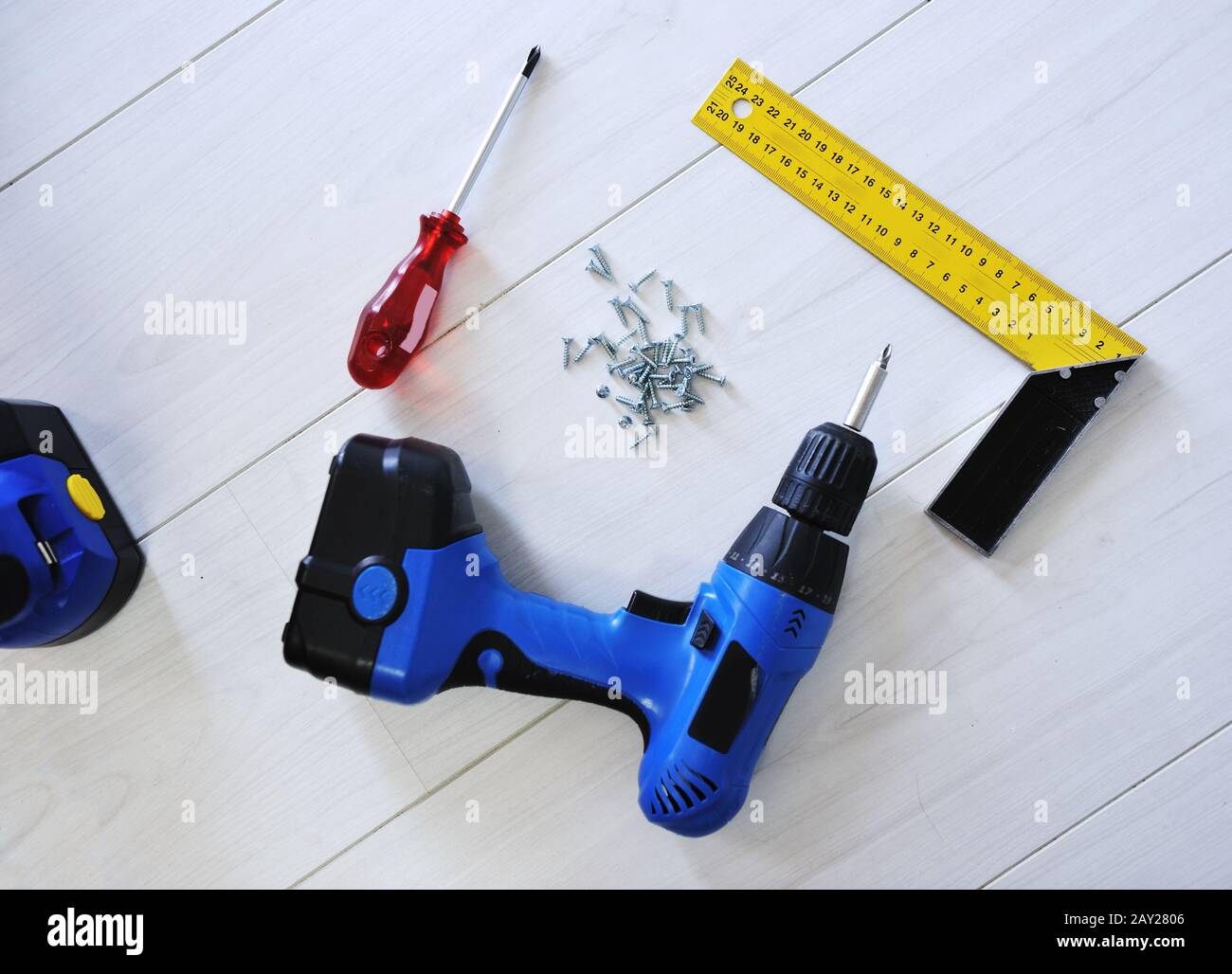 Drill and working tools equipment Stock Photo - Alamy