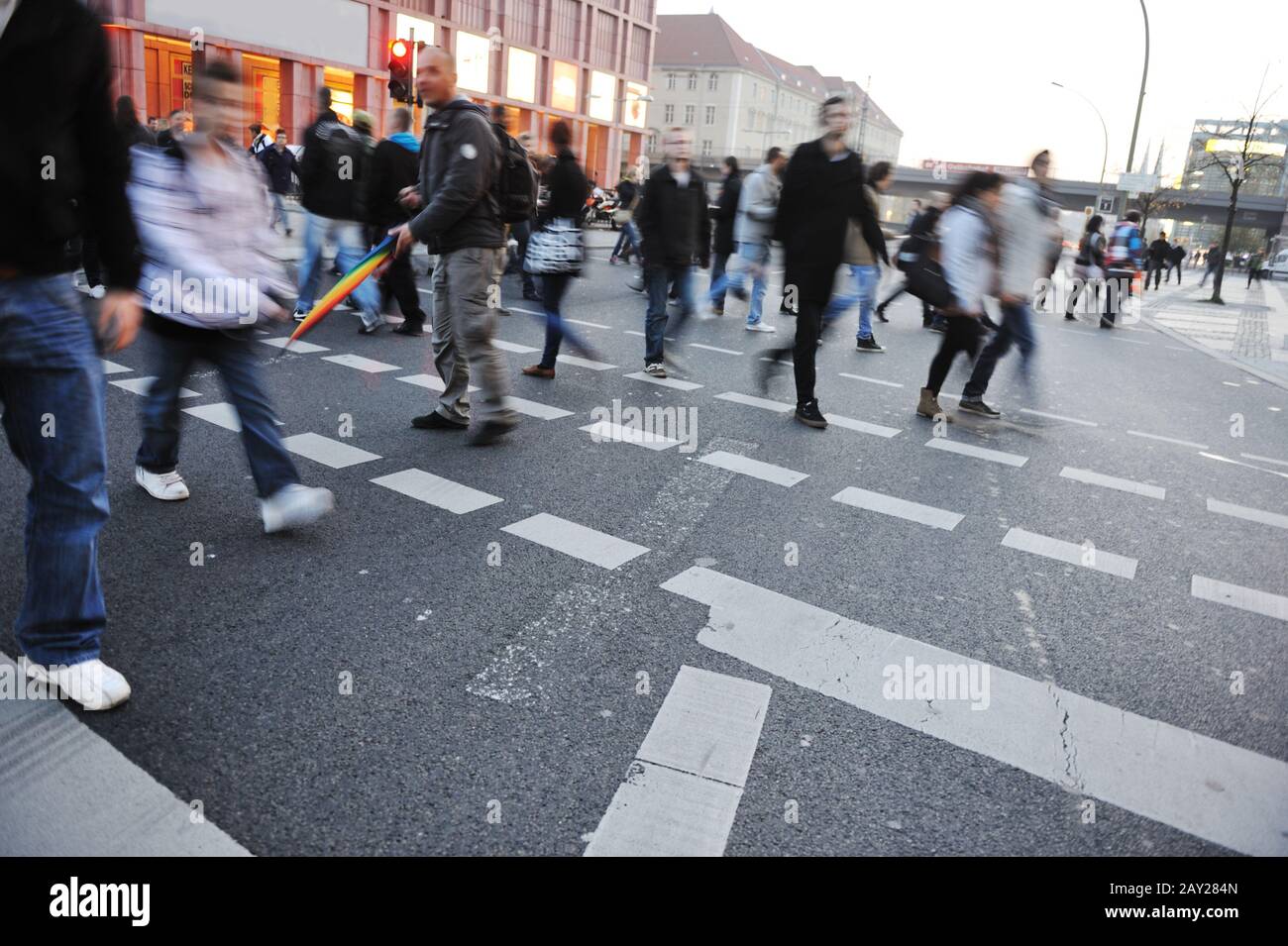 People crowd walking in the city Stock Photo - Alamy