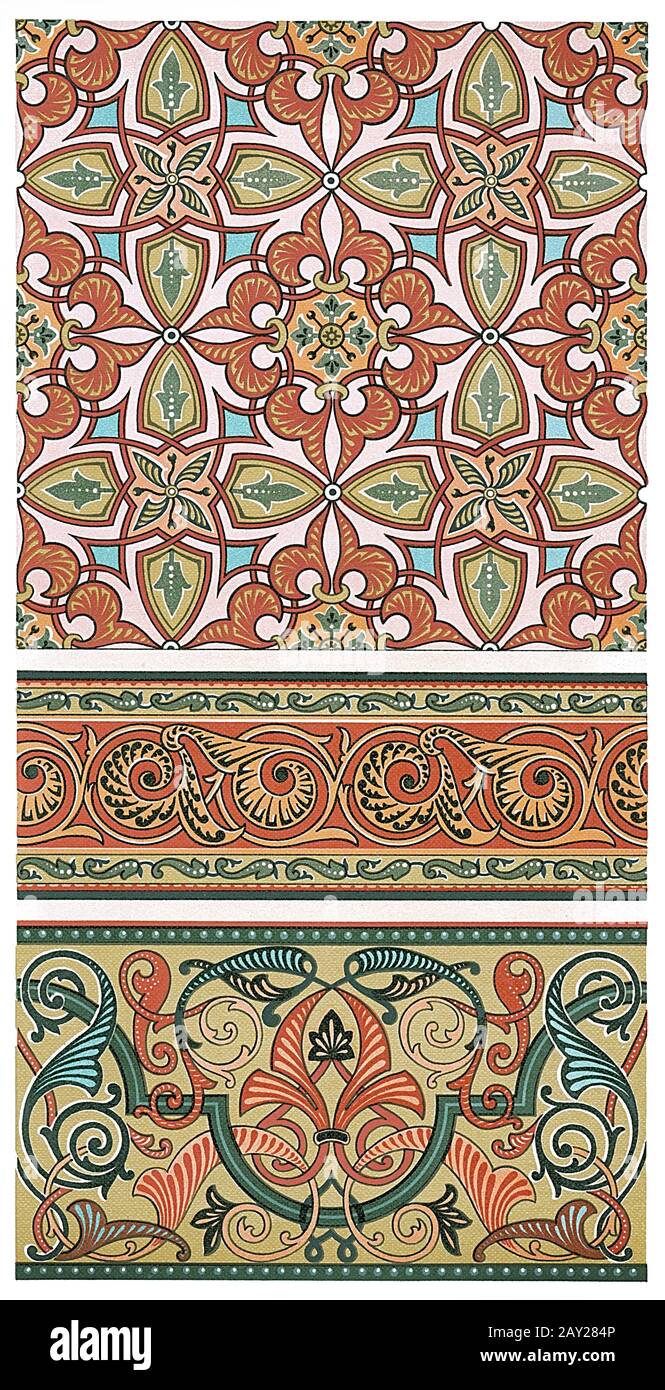 Arabic Style patterns, from Decorative Designs 1892 Stock Photo - Alamy