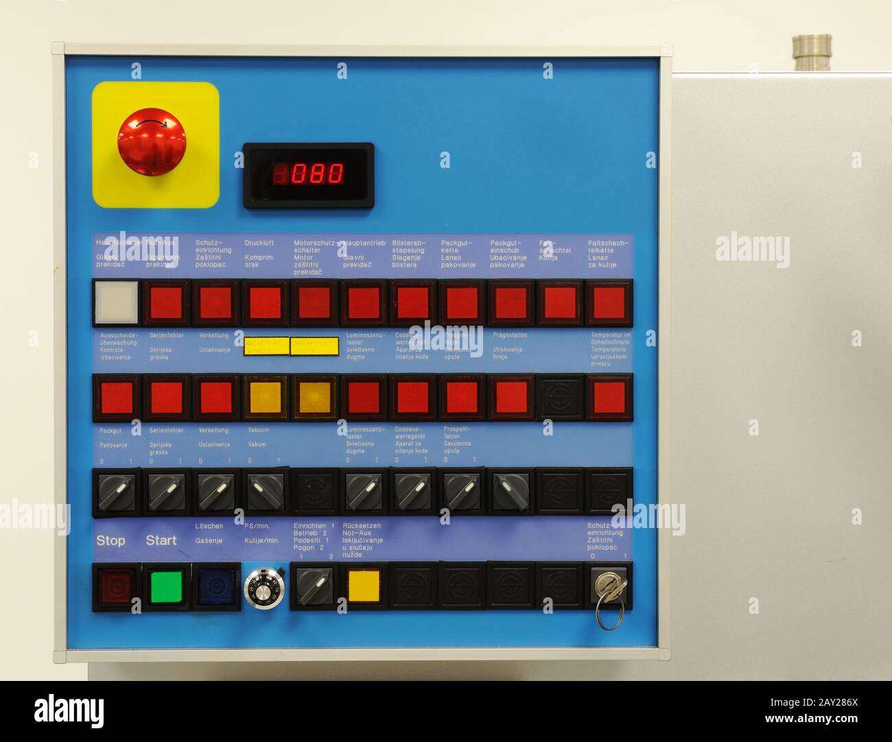 Switch panel at modern factory Stock Photo - Alamy