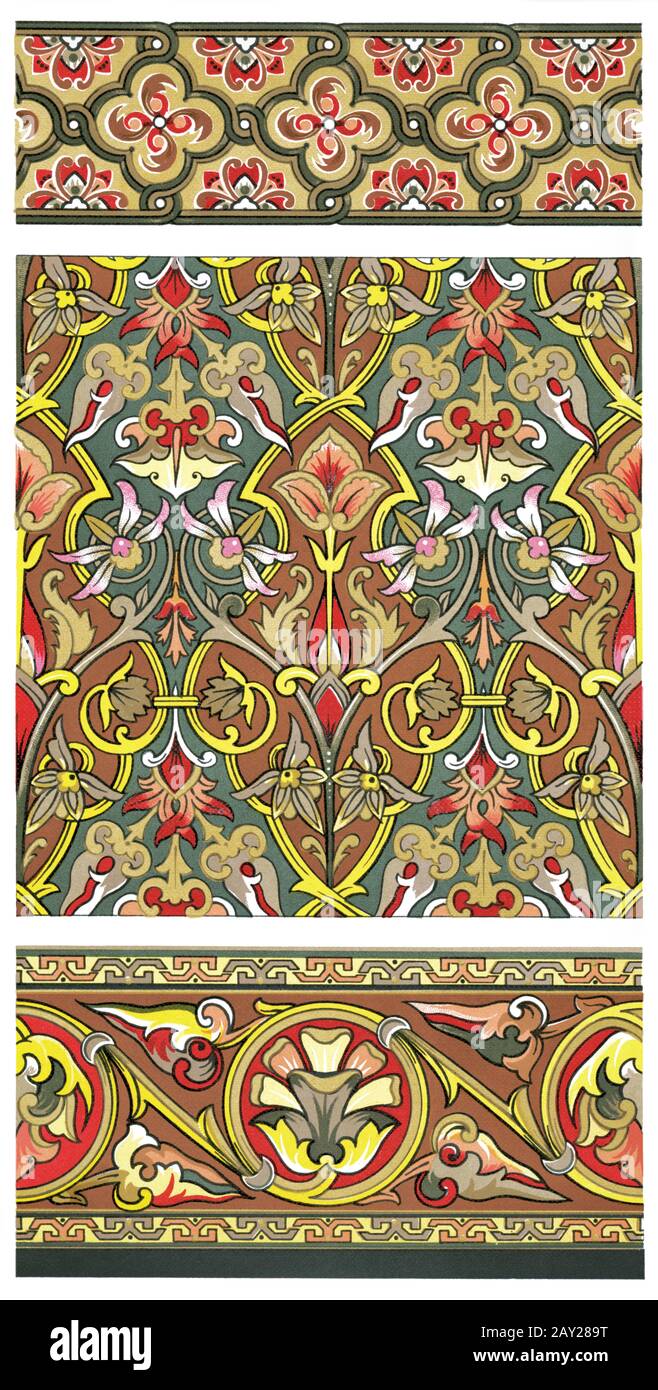 Russian Style patterns, from Decorative Designs 1892 Stock Photo - Alamy