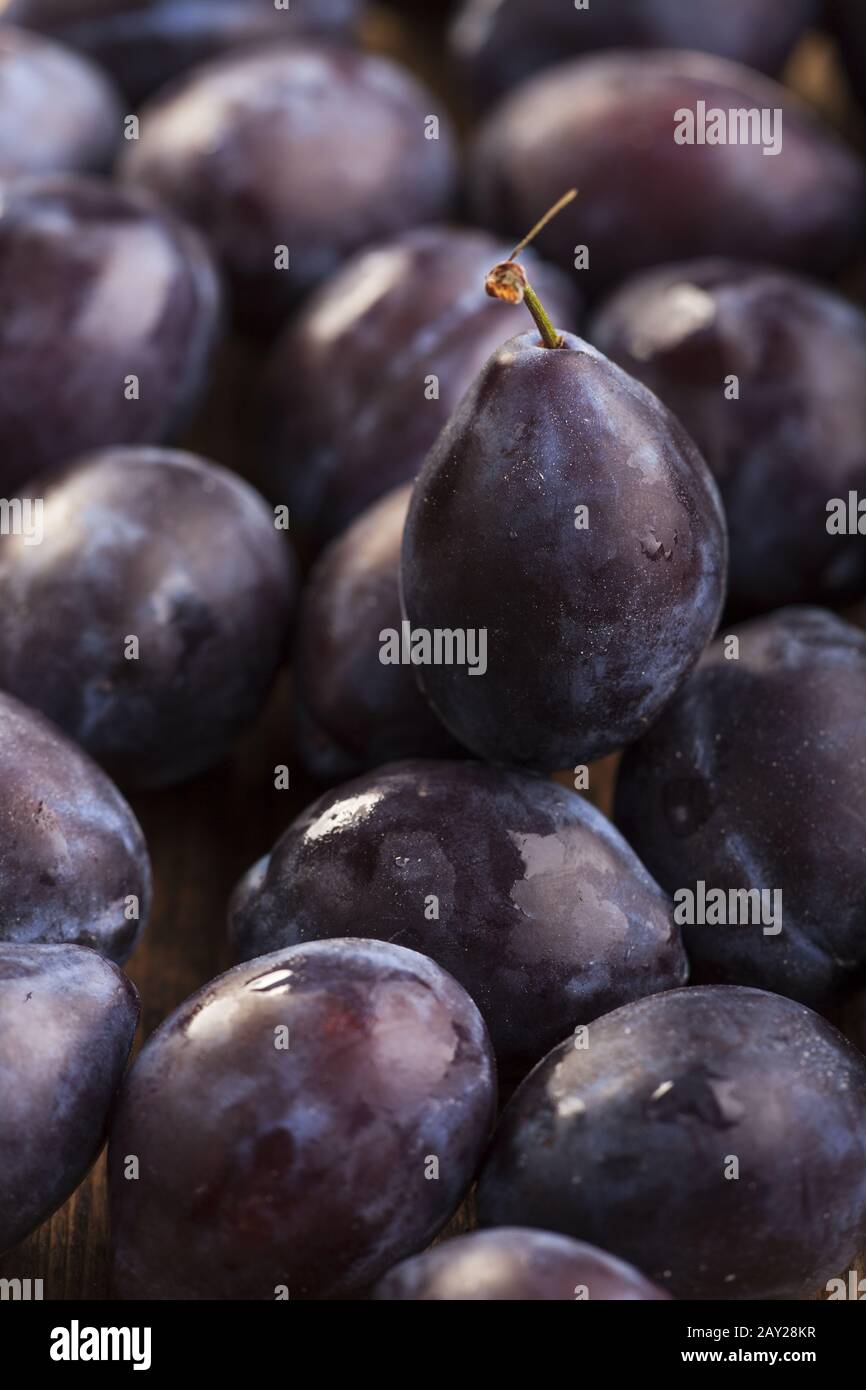 Closeup of plums Stock Photo - Alamy