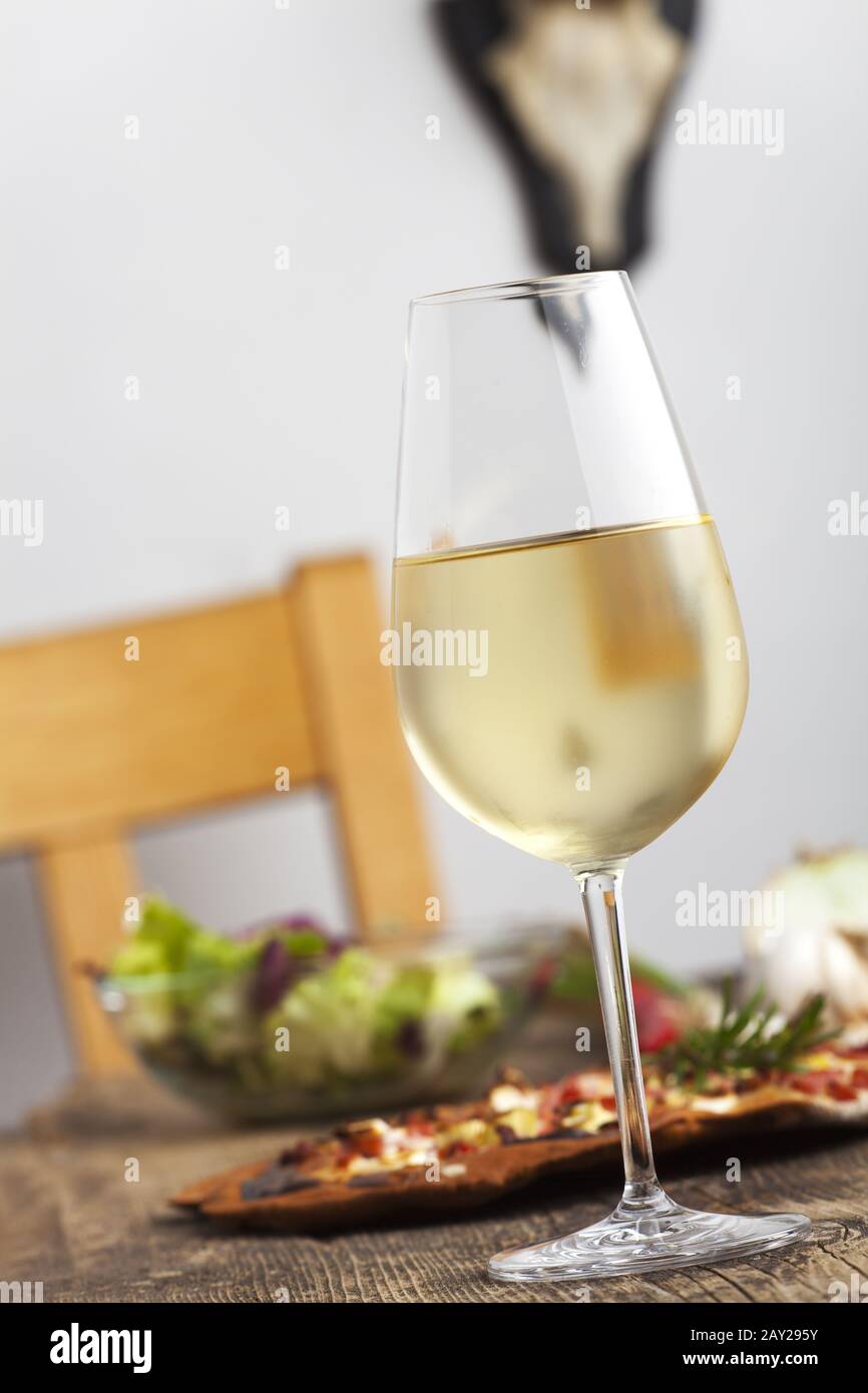 White Wine And Flammkuchen High Resolution Stock Photography and Images ...