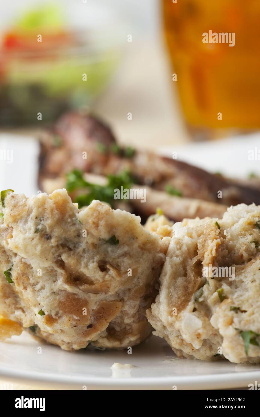 Closeup of a bread dumpling Stock Photo - Alamy