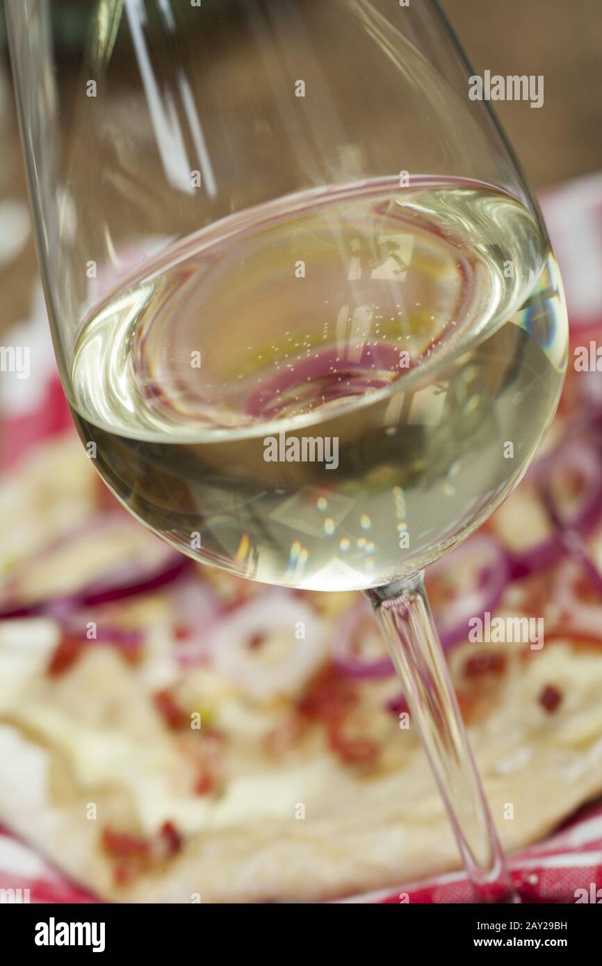 White Wine And Flammkuchen High Resolution Stock Photography and Images ...