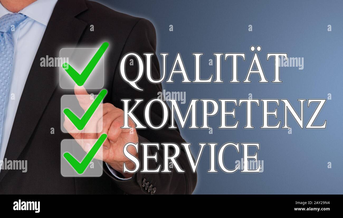 Quality - Competence - Service Stock Photo - Alamy