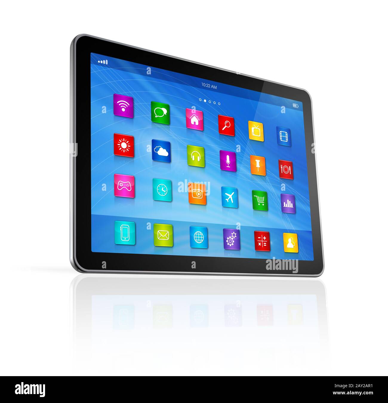 Digital Tablet Computer - apps icons interface Stock Photo - Alamy
