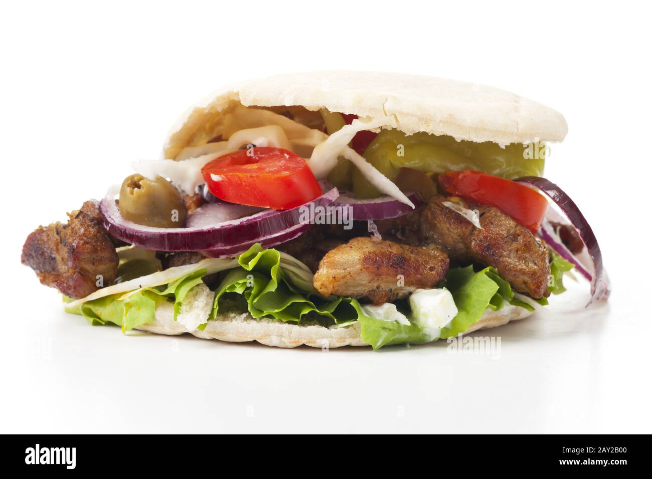 Kebab kebab in a pita bread Stock Photo - Alamy