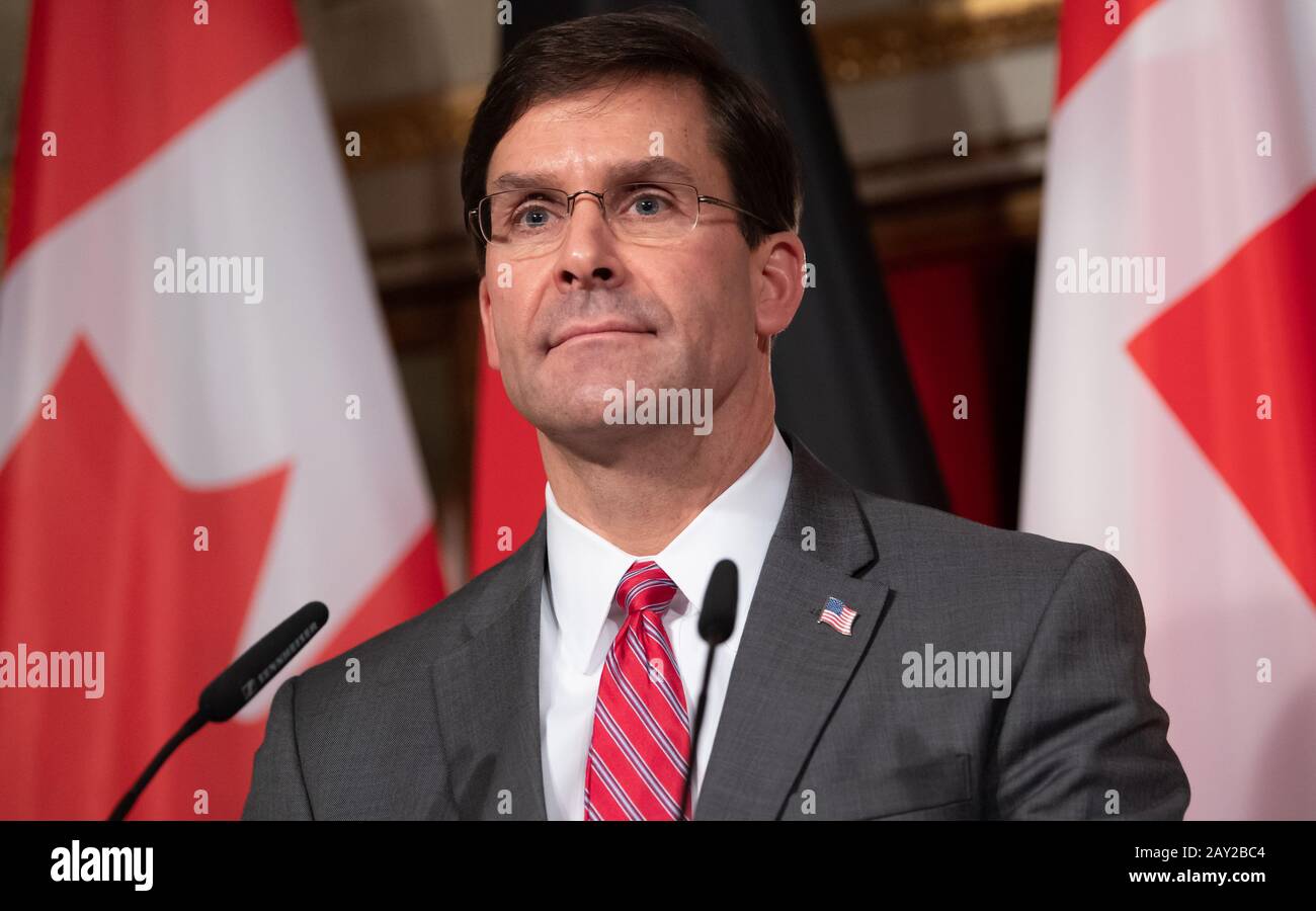 Munich, Germany. 14th Feb, 2020. Mark Esper, US Secretary of Defense ...