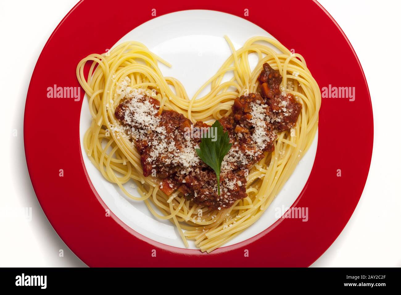 heart-shaped spaghetti on a plate Stock Photo - Alamy