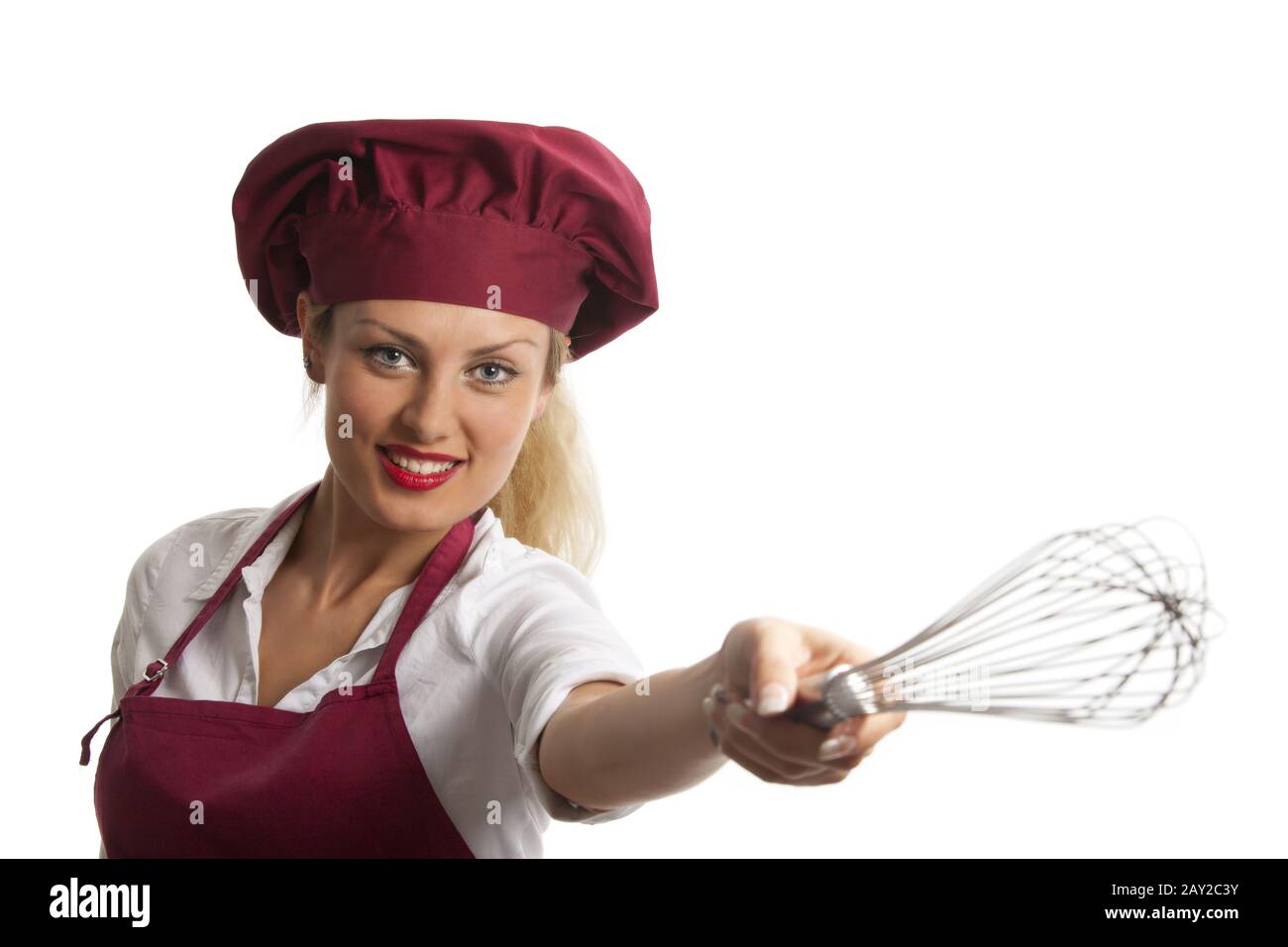 female cook with a whisk Stock Photo - Alamy