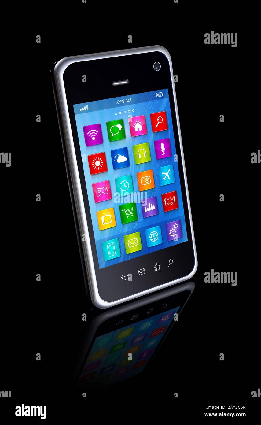 Smartphone Touchscreen HD - apps icons interface Stock Photo - Alamy