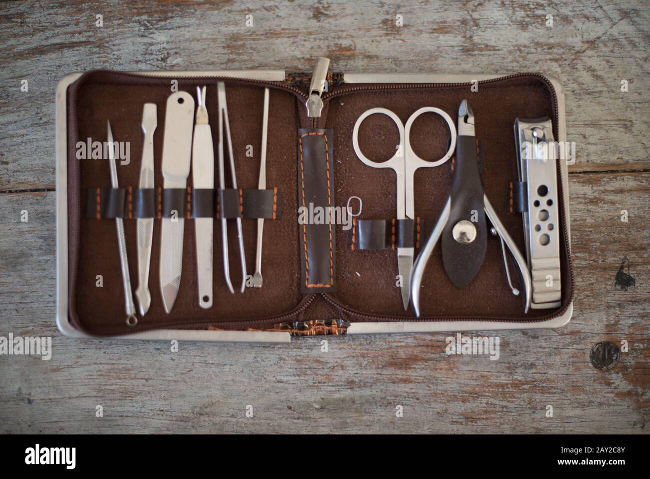 pedicure instruments shot from directly above Stock Photo - Alamy