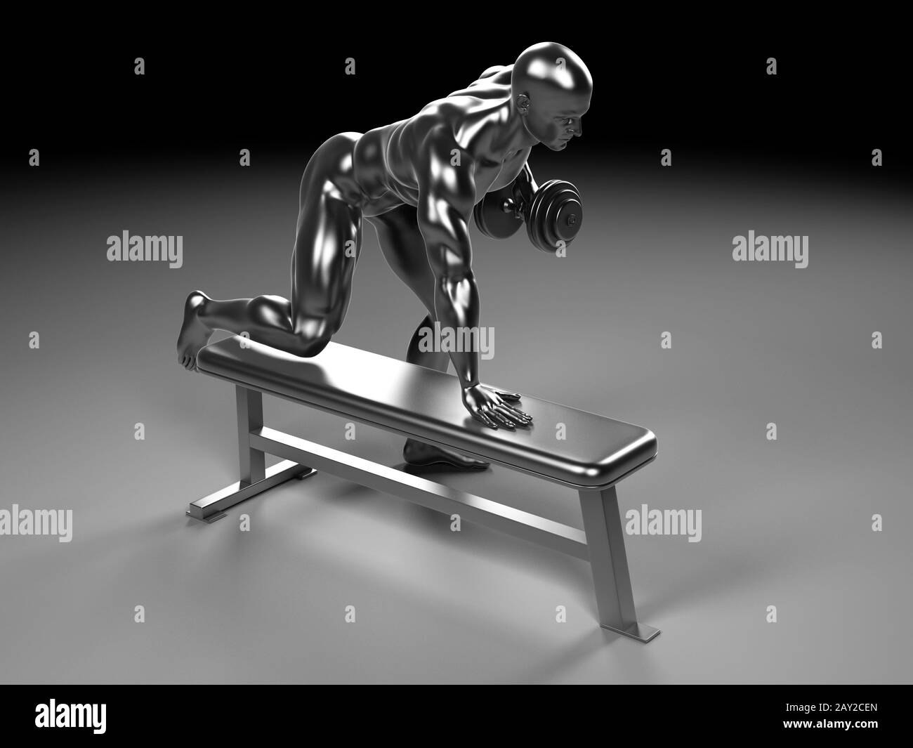 3d rendered illustration - metal workout Stock Photo - Alamy