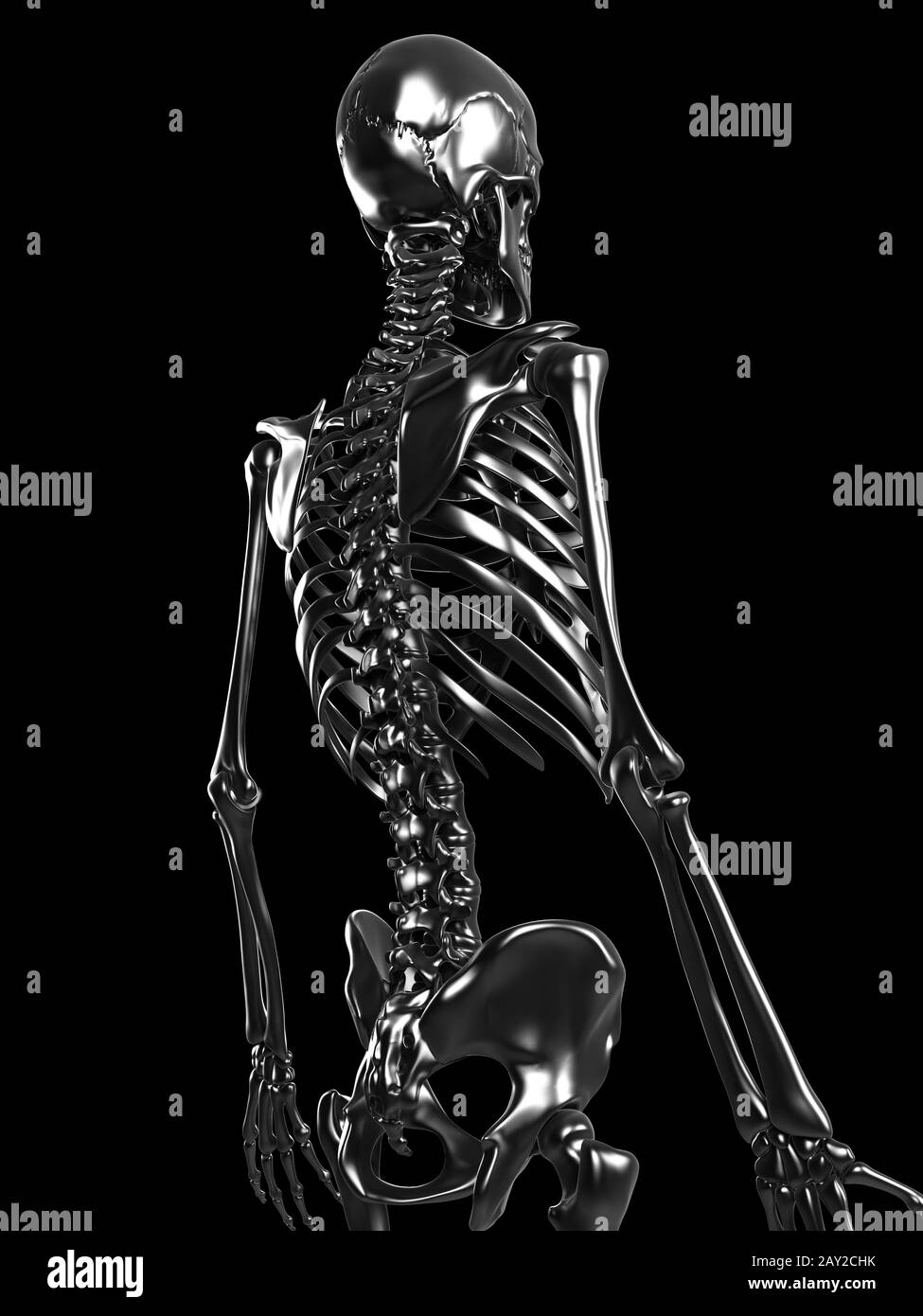 3d rendered illustration - metal skeleton Stock Photo - Alamy
