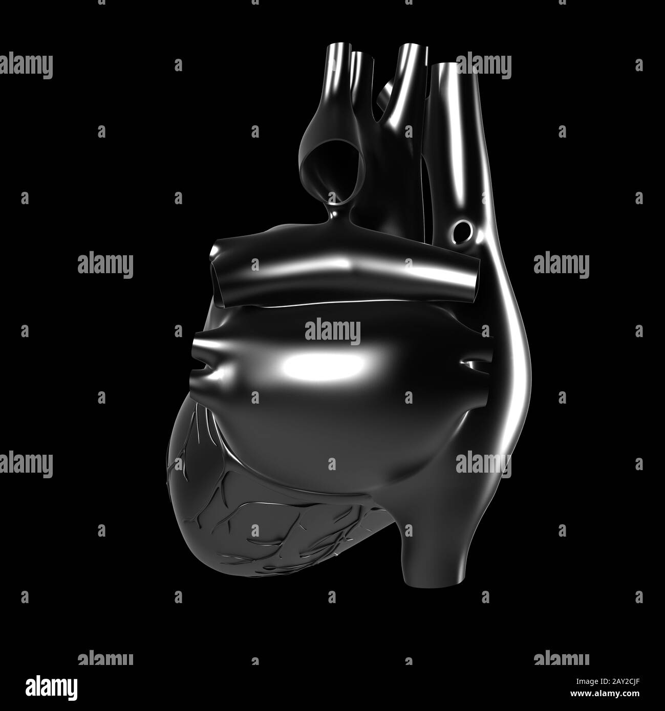 3d metal heart hi-res stock photography and images - Alamy