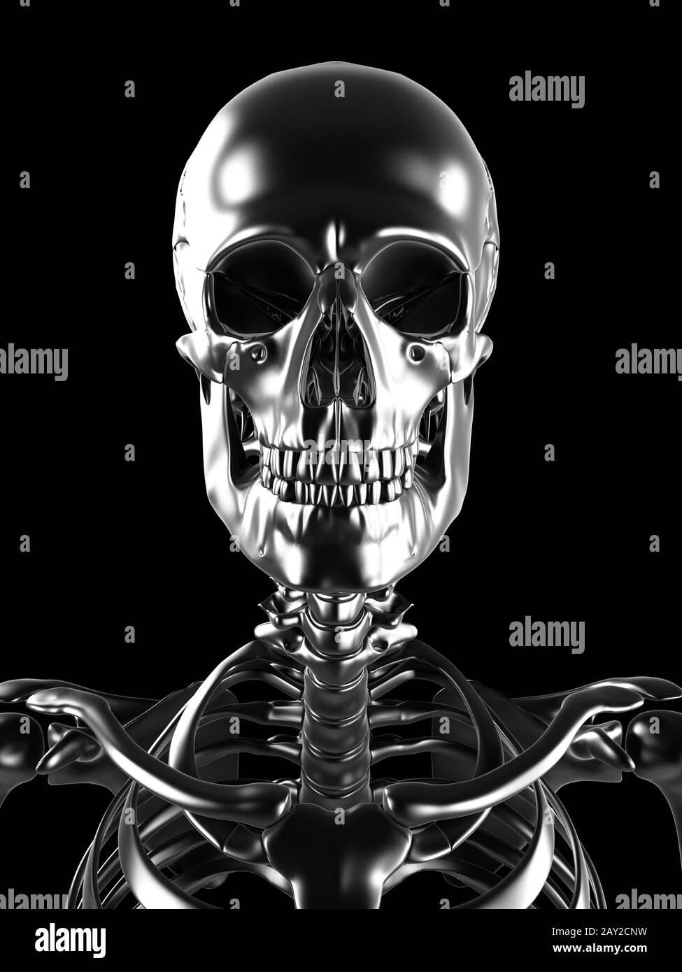 3d rendered illustration - metal skeleton Stock Photo - Alamy
