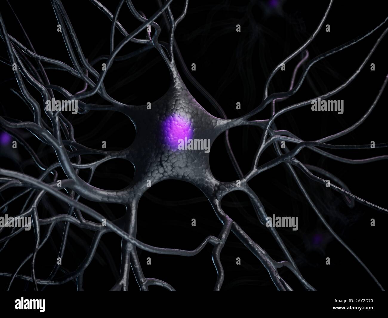 3d rendered illustration of a nerve cell Stock Photo - Alamy