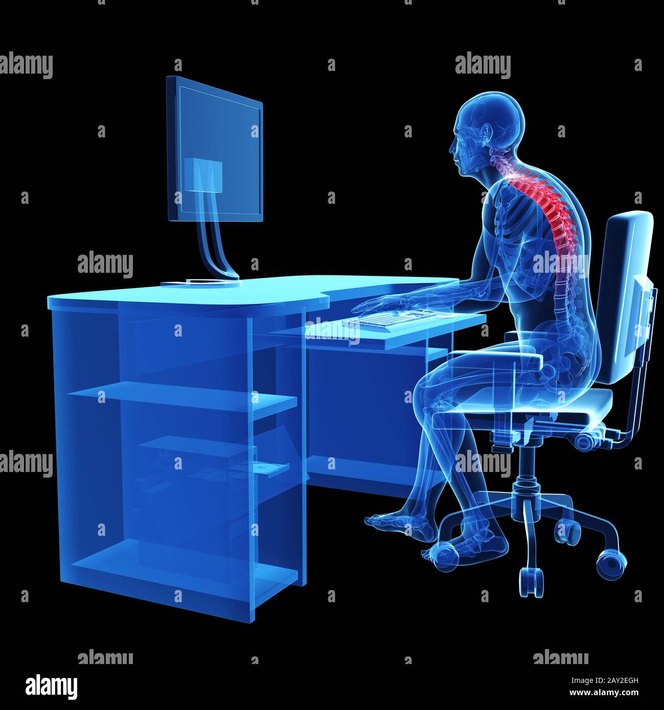 Skeleton Sitting Computer High Resolution Stock Photography and Images - Alamy
