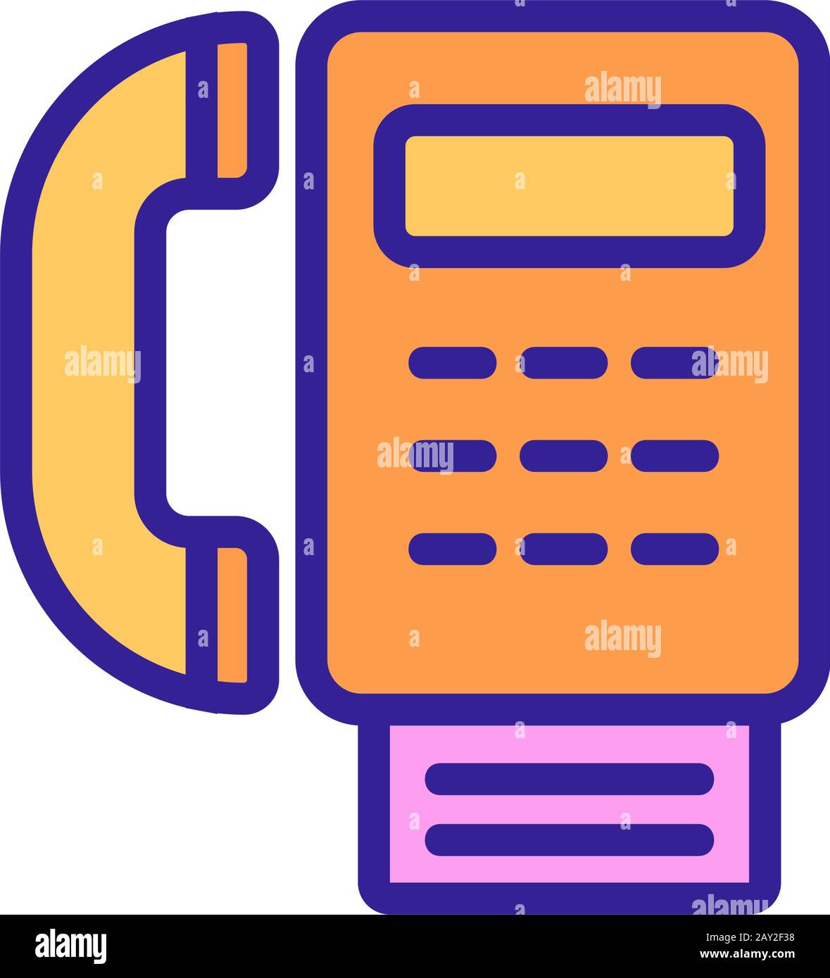 fax icon vector. Isolated contour symbol illustration Stock Vector ...
