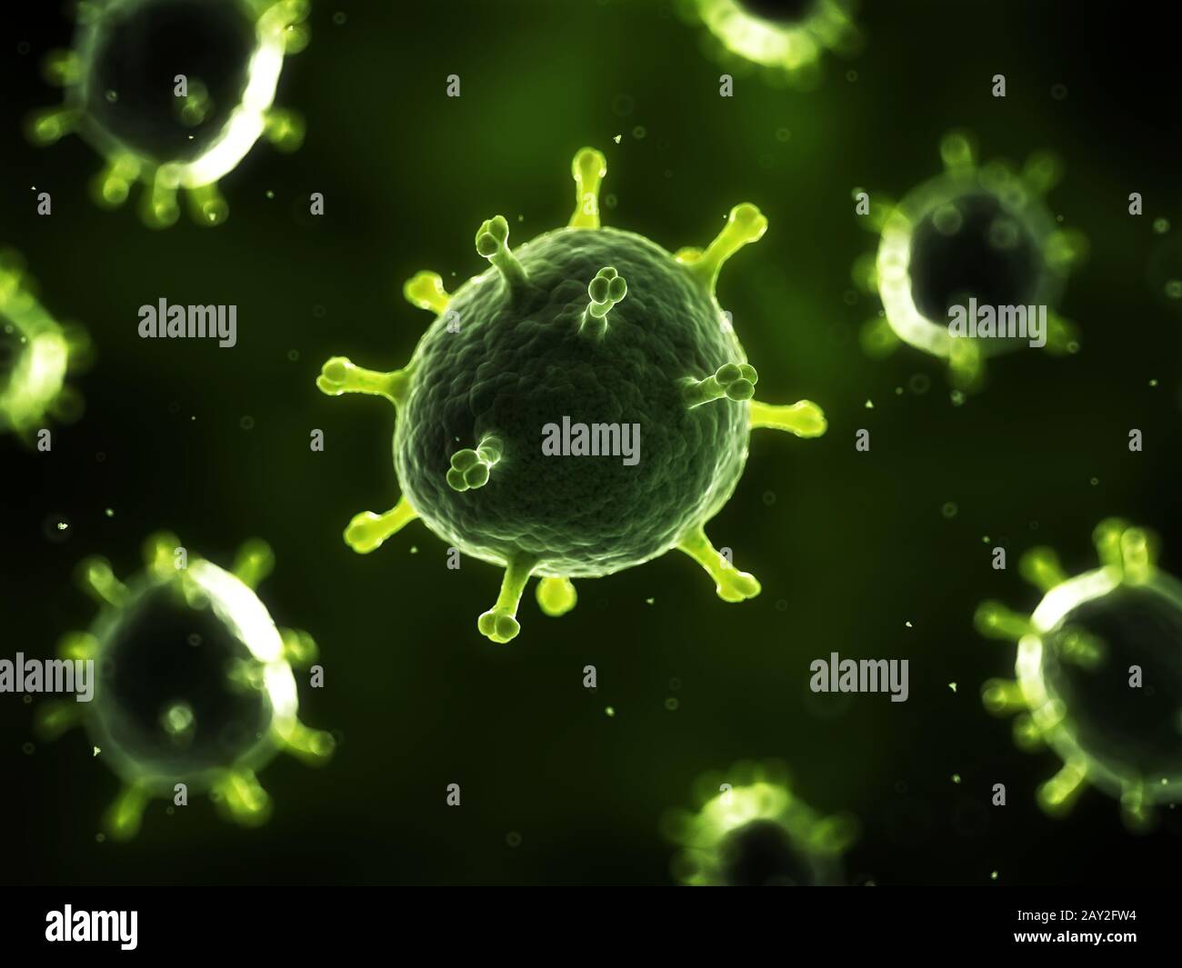 3d rendered conceptual illustration of a virus Stock Photo - Alamy